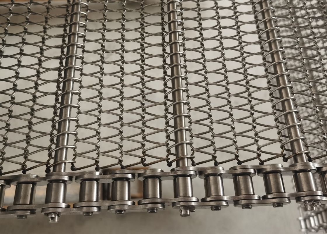 304 316 Stainless Steel Chain Link Spiral Wire Mesh Conveyor Belt Food ...