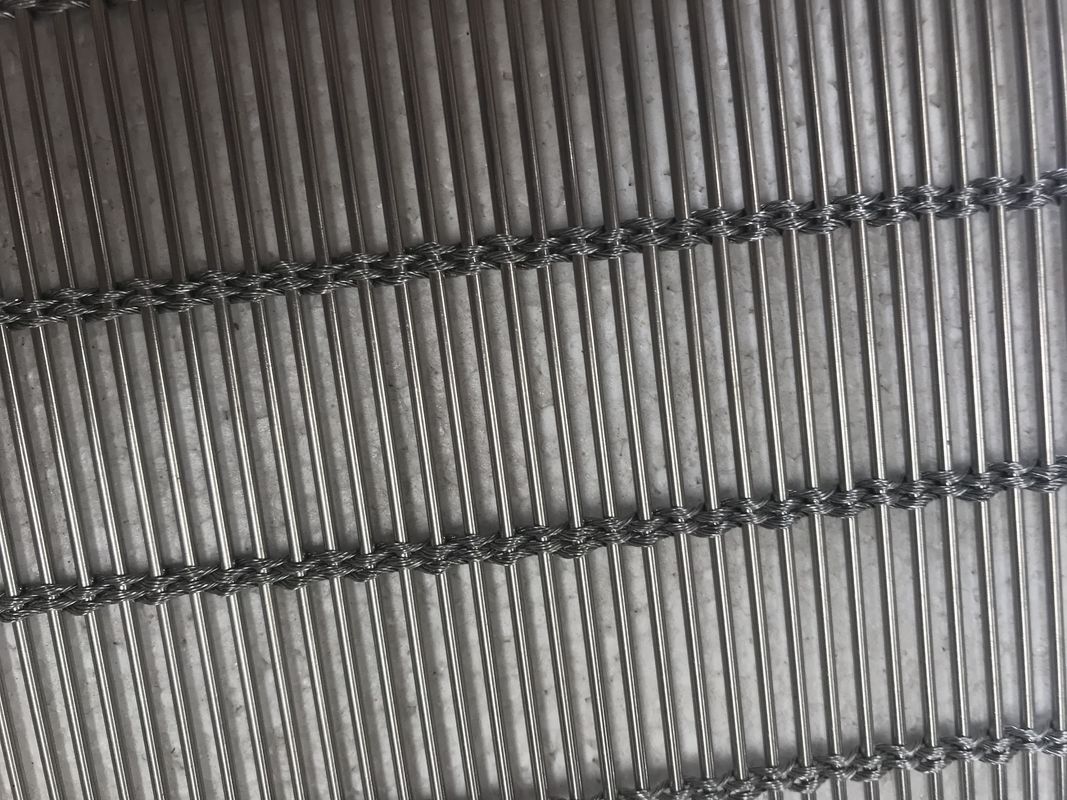 304 Material mutli color Architectural Woven Metal Mesh For Restaurants