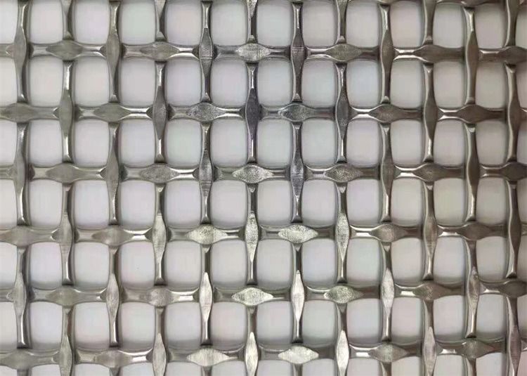 SGS 0.6m-1.5m stainless steel mesh cladding Facades Curtain Wall Metal Mesh