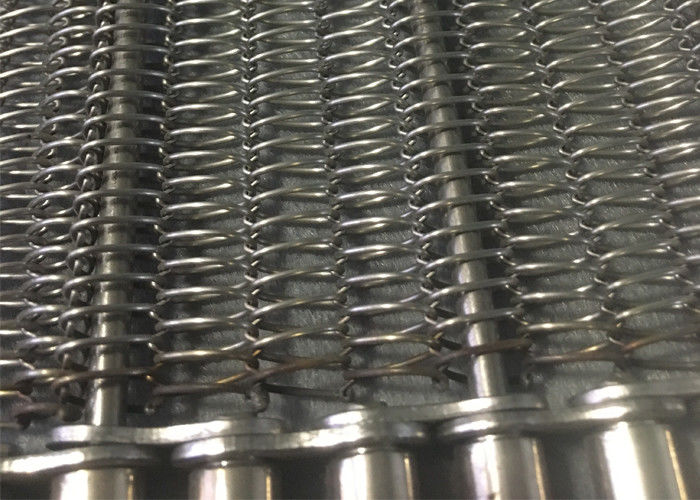 304 / 316 Sus Spiral Mesh Belt Food Grade For Conveying And Drying Food