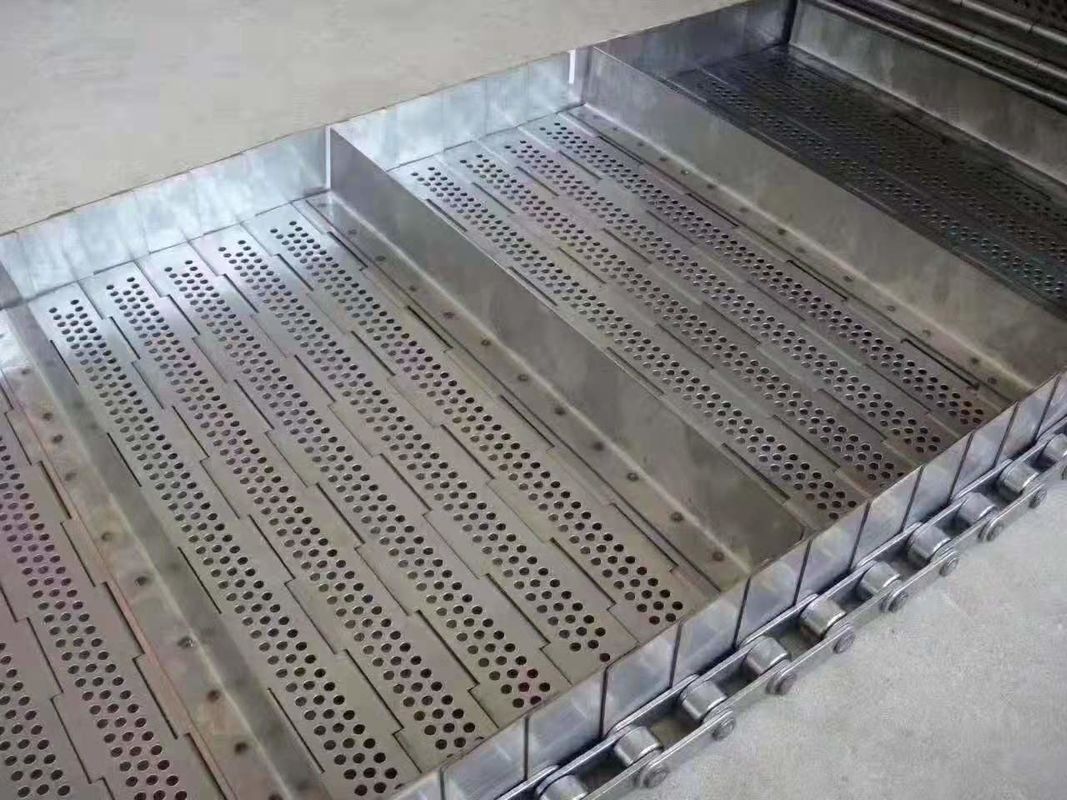Perforated Plate Conveyor Belt High Carbon Steel Protection Baffles ...