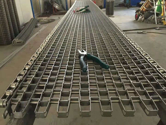 Large Hole Size Strong Edge Stainless Steel Mesh Conveyor Belt For ...