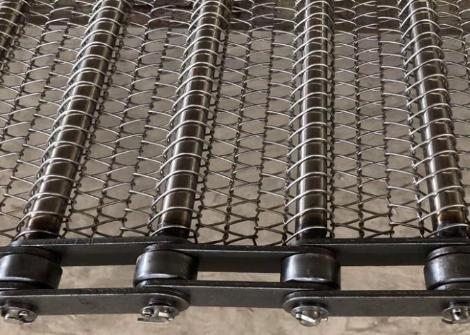 304 / 316 Sus Spiral Mesh Belt Food Grade For Conveying And Drying Food